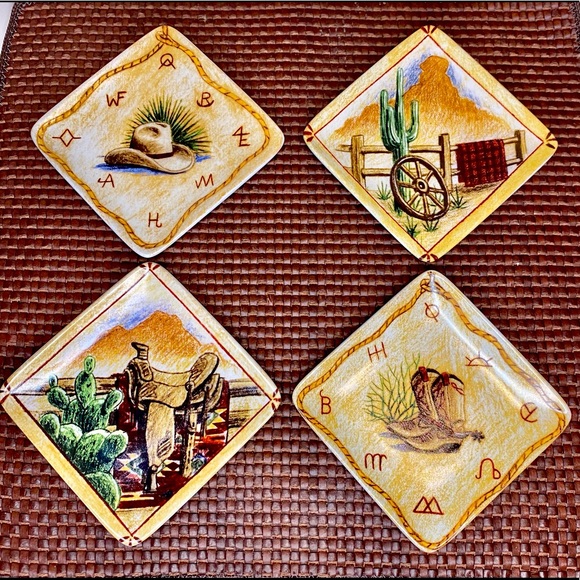 Dining | Vintage Western Appetizer Plates | Poshmark